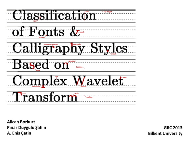 Classification of Fonts and Calligraphy Styles based on Complex Wavelet ...