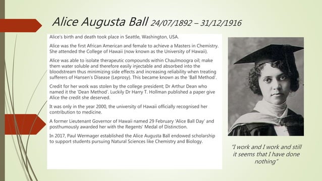 Alice augusta ball task | PPTX