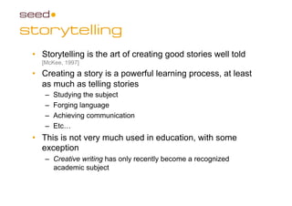 Intergenerational storytelling: three facets of a new approach | PDF