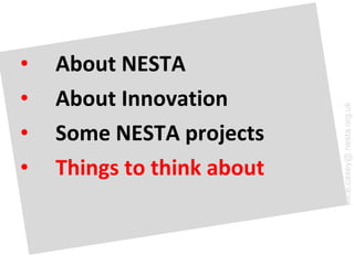 Open Innovation : NESTA for UNDP : Alice Casey | PPT