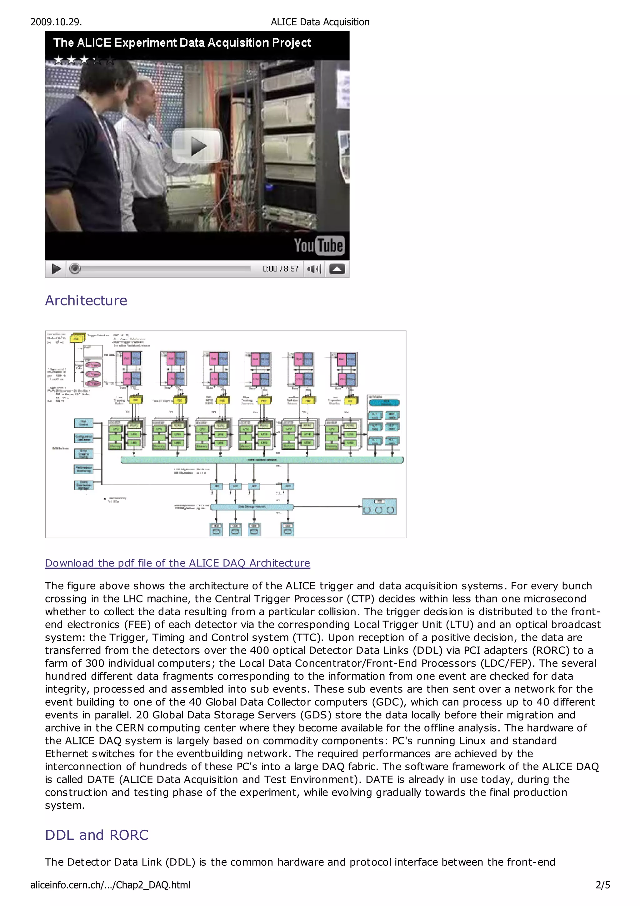 Alice data acquisition | PDF