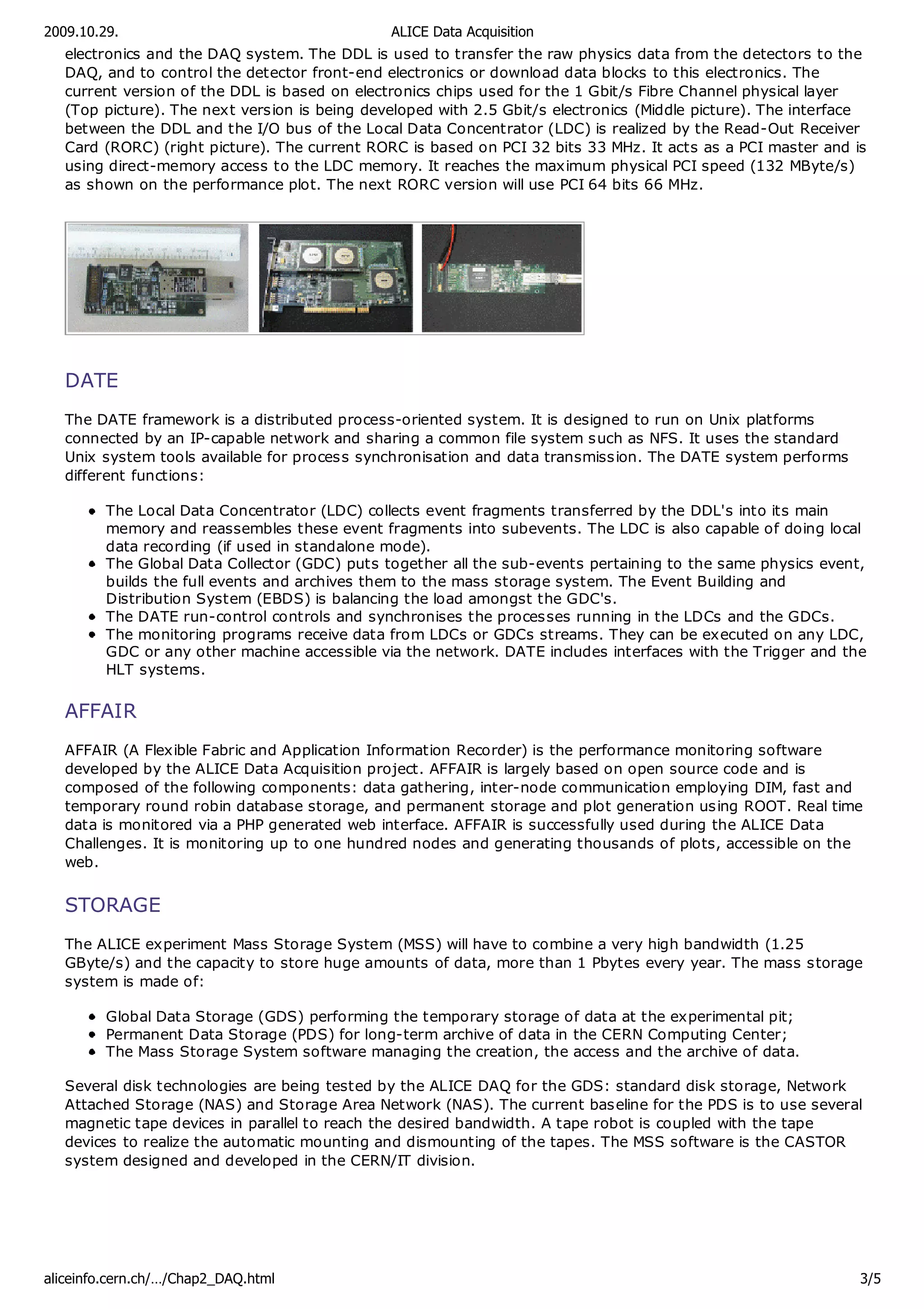 Alice data acquisition | PDF