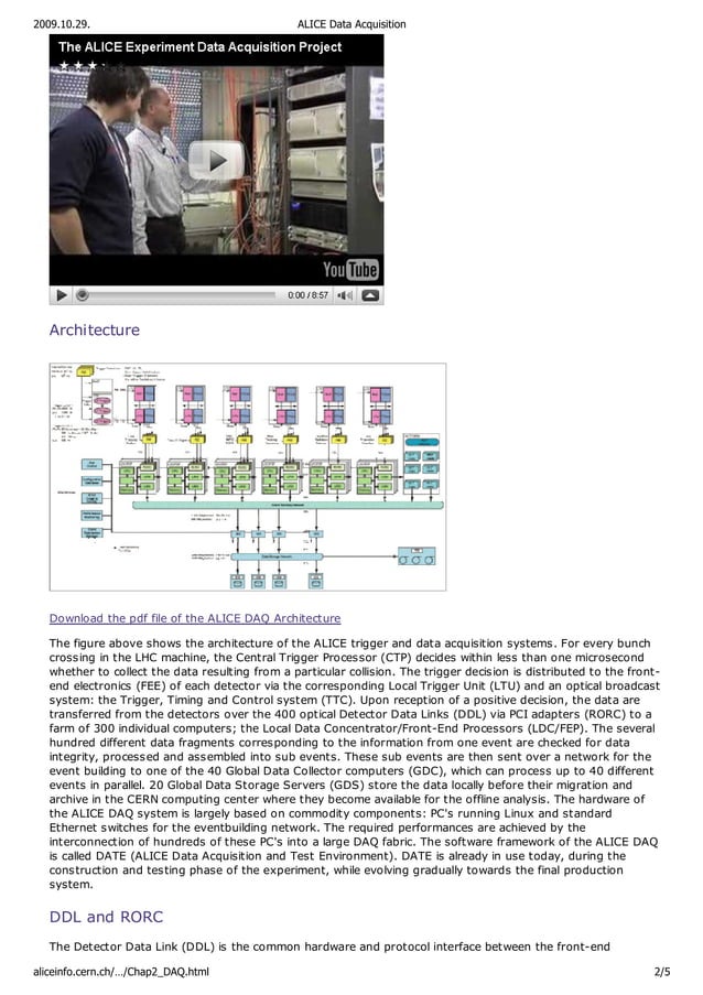 Alice data acquisition | PDF