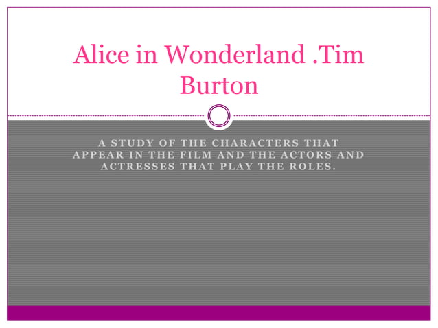 Alice In Wonderland 2 Ppt | PPT