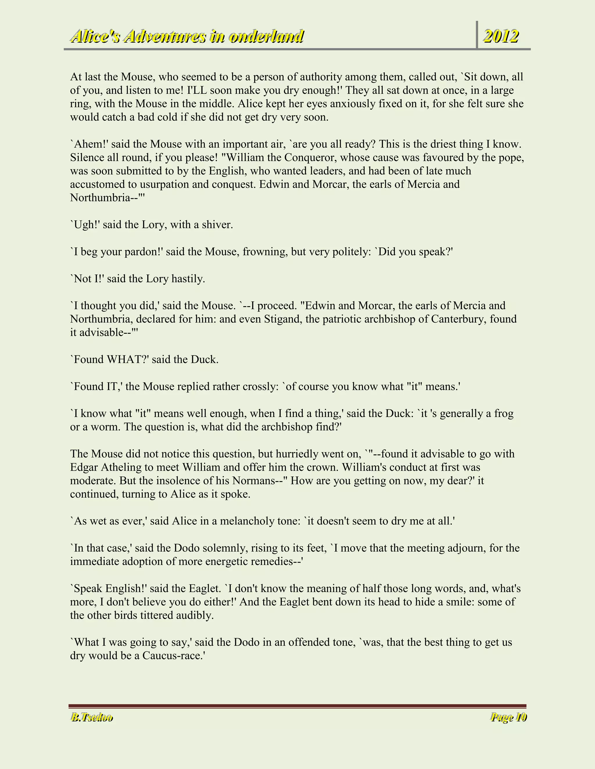 Alice in wonderland by tsedoo | DOCX