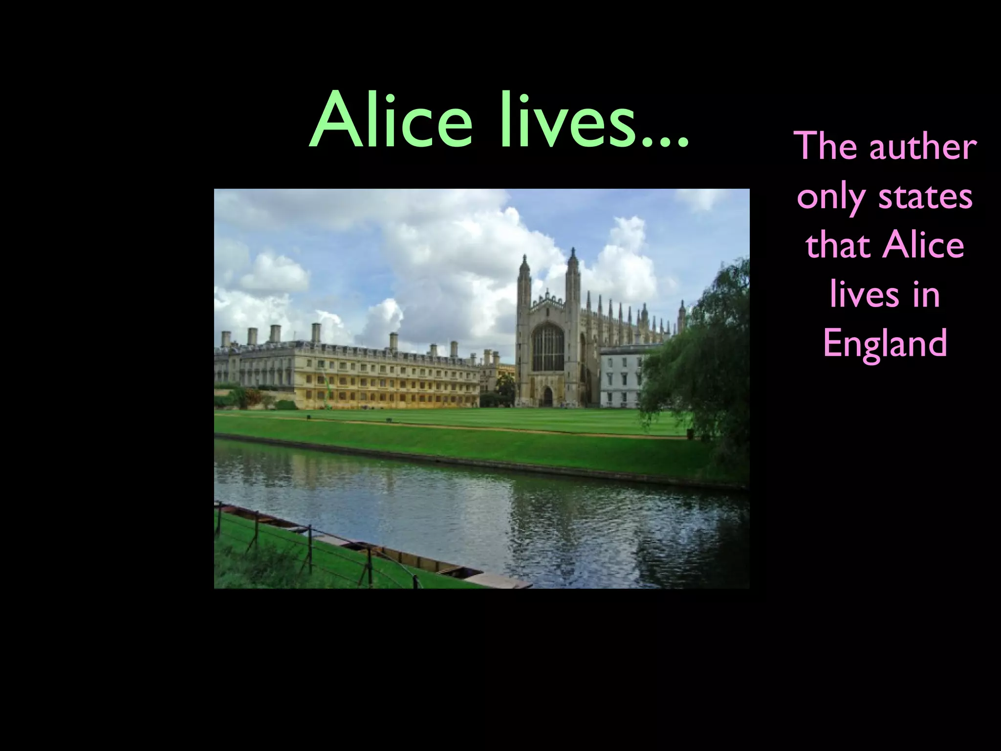 Alice in wonderland characterization | PPT | Fantasy | Genres