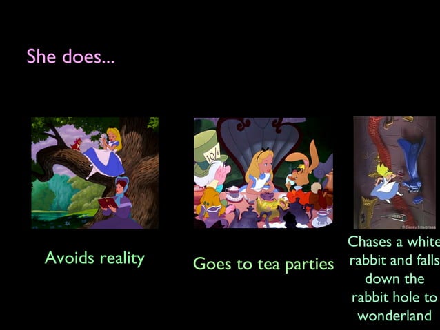 Alice in wonderland characterization | PPT | Fantasy | Genres