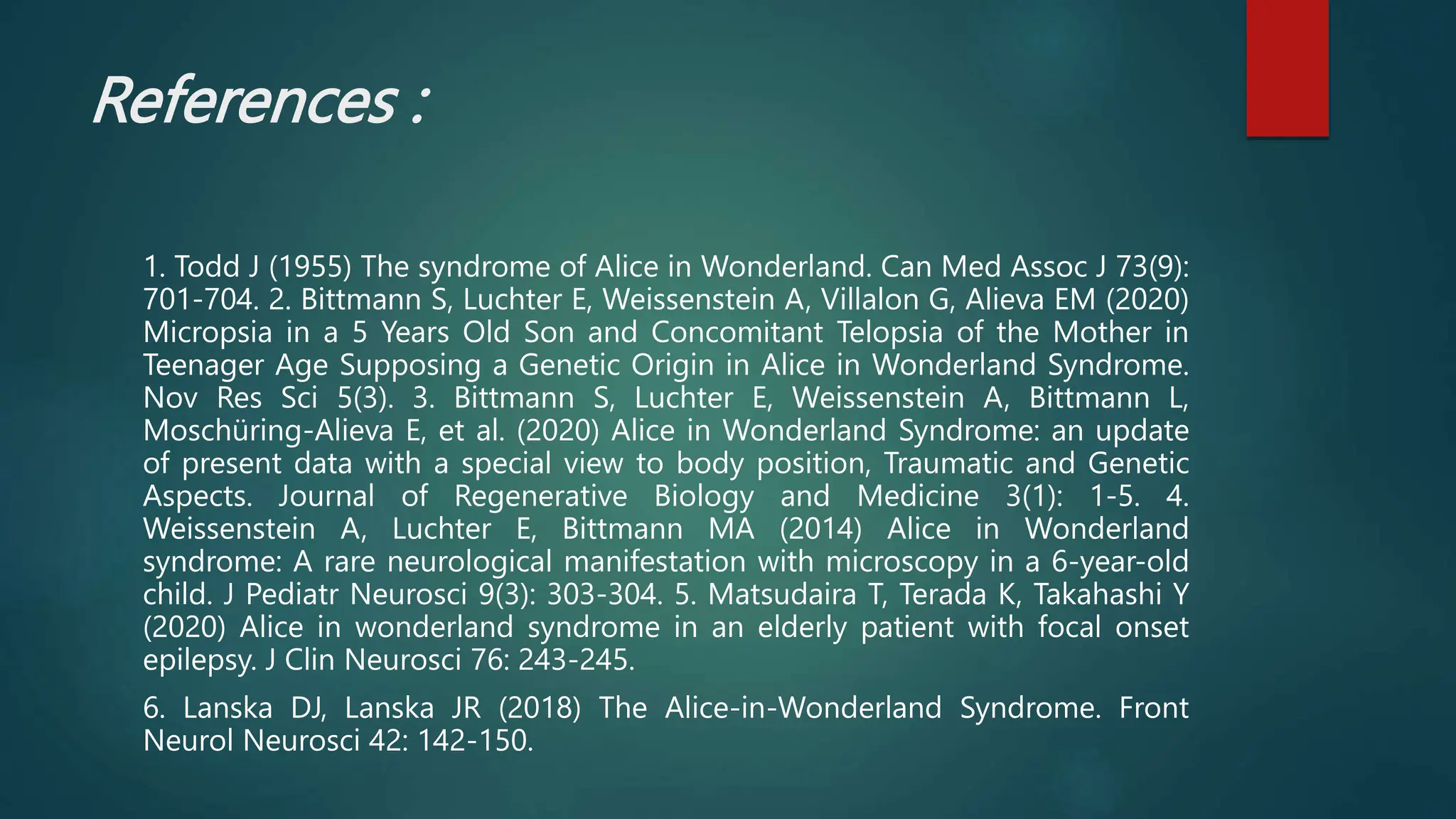 What are the Signs and Symptoms of Alice in Wonderland Syndrome? | PPTX
