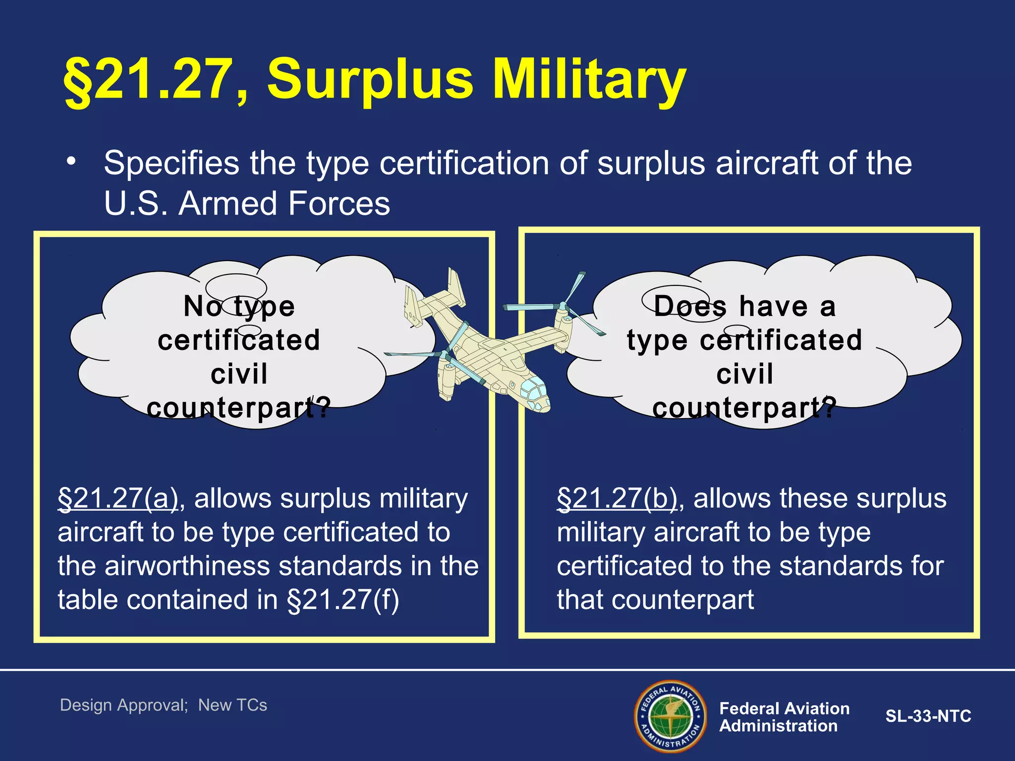 Aircraft Certification and Type of Certificates 3-9-13 | PPT