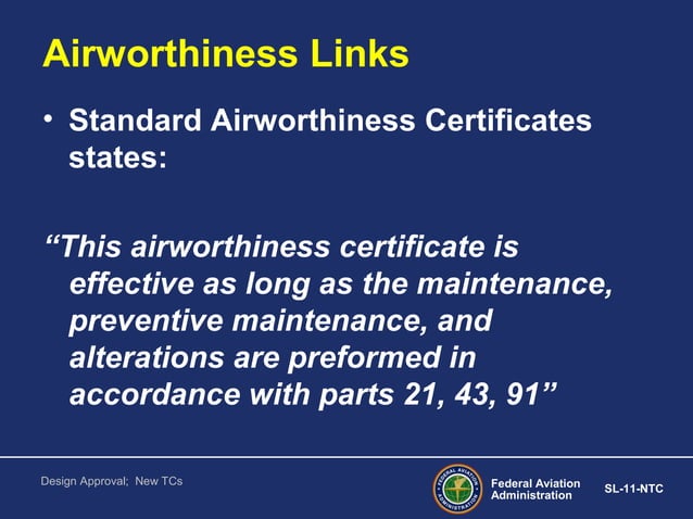 Aircraft Certification and Type of Certificates 3-9-13 | PPT | Auto ...