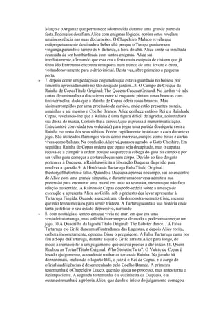 Alice no país das maravilhas document transcript | DOCX