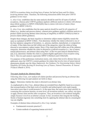 USPTO Examiner Guidelines Post - Alice v. CLS Bank | PDF