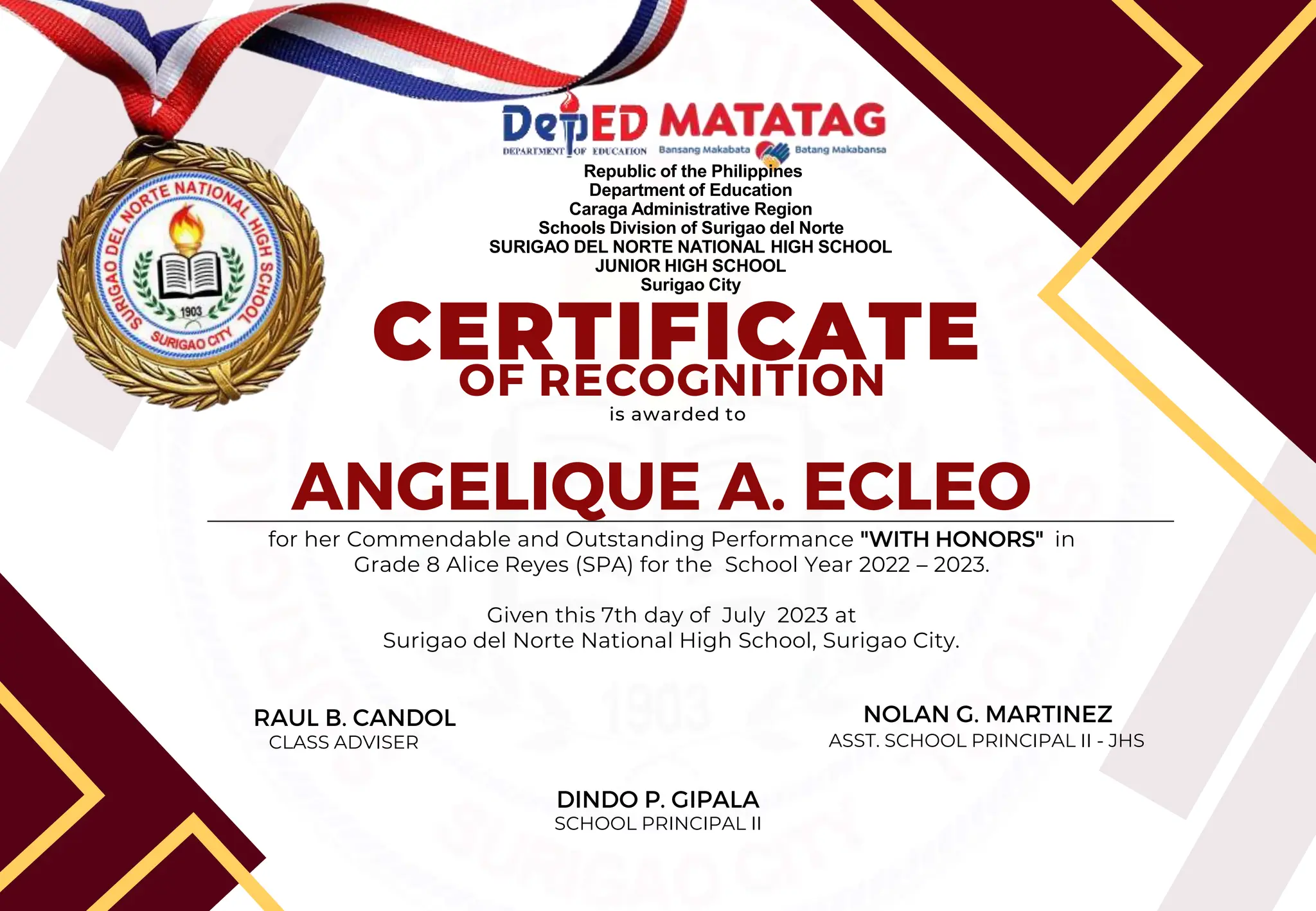 ALICE REYES CERTIFICATE OF RECOGNITION (22-23').pptx