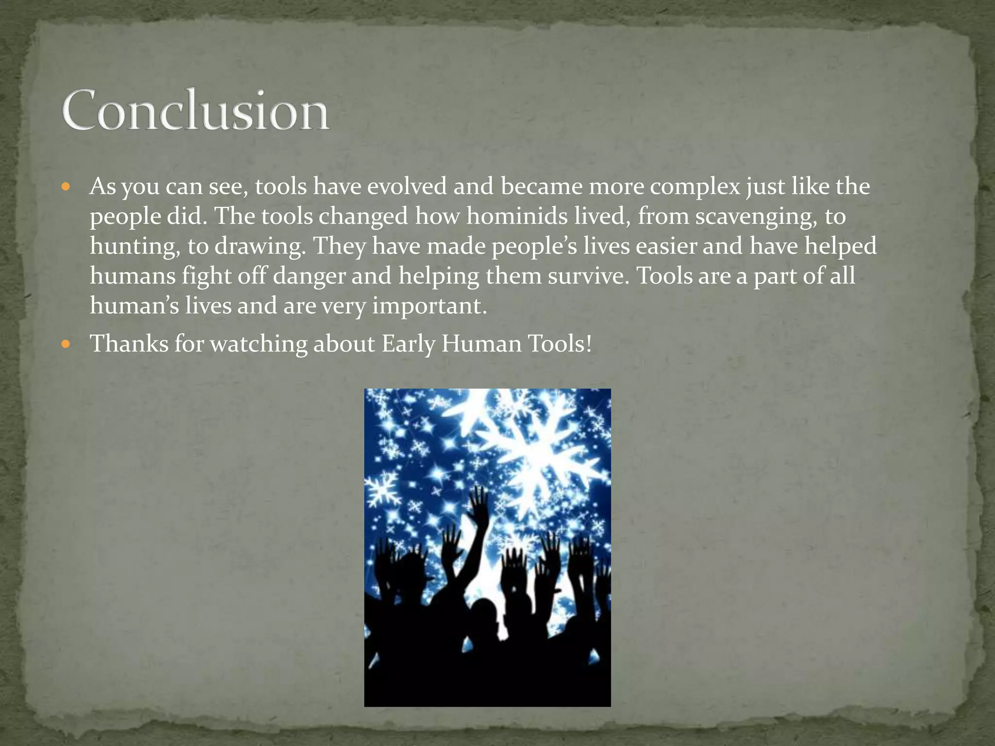 Alices early humans tools | PPTX