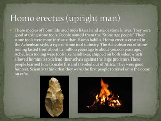 Alices early humans tools | PPTX