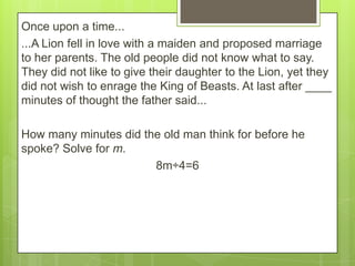 Alice's fable the lion in love | PPTX