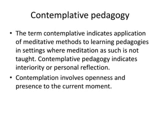 Contemplative Education | PPT