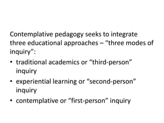 Contemplative Education | PPT