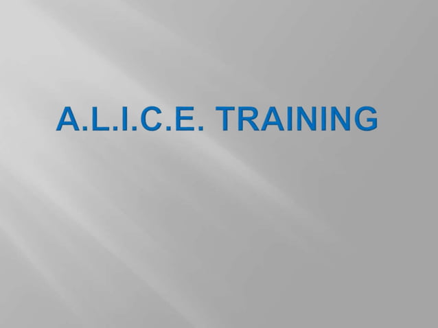 Alice training | PPTX