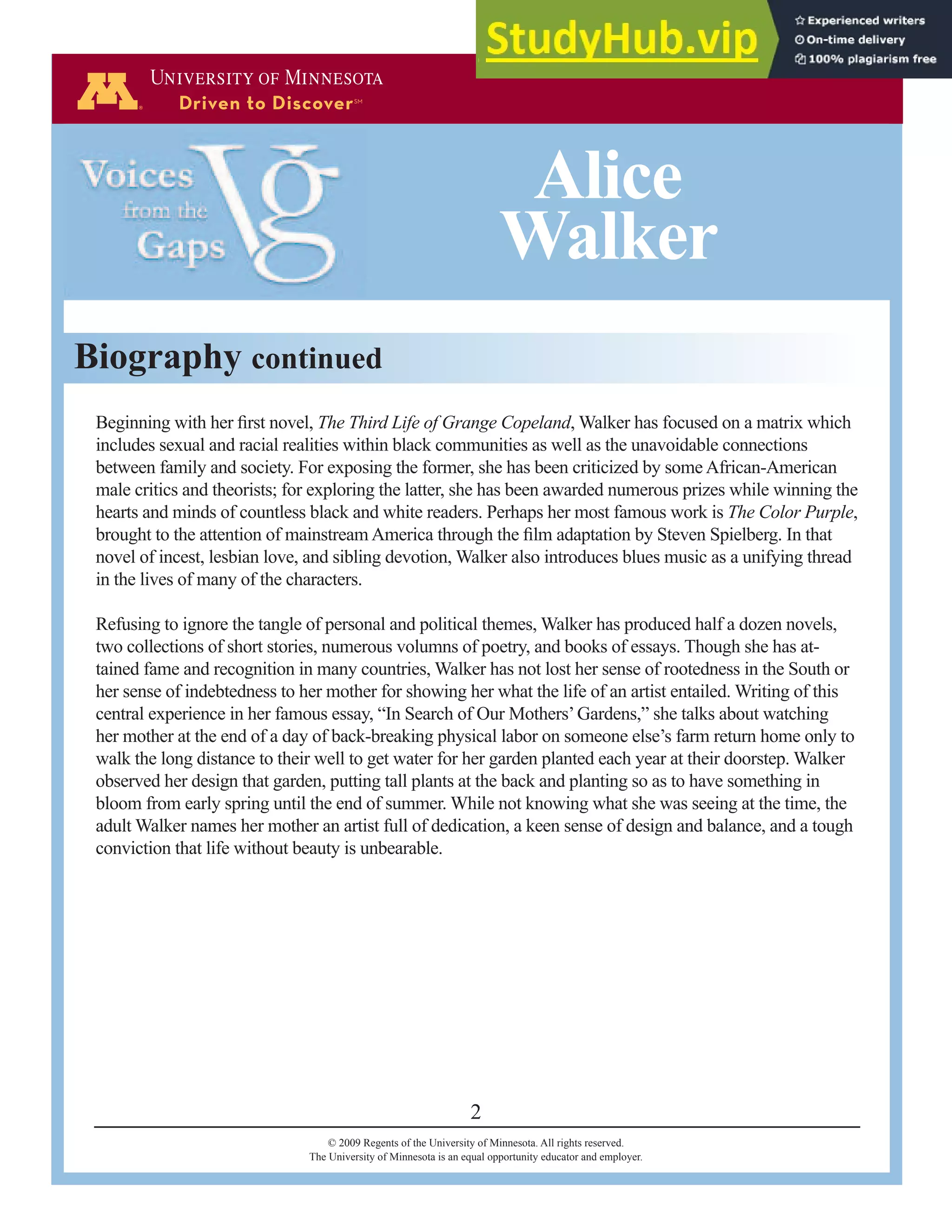 Alice Walker | PDF