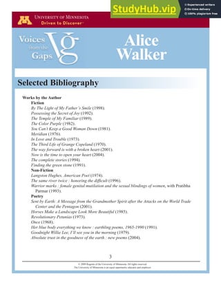 Alice Walker | PDF