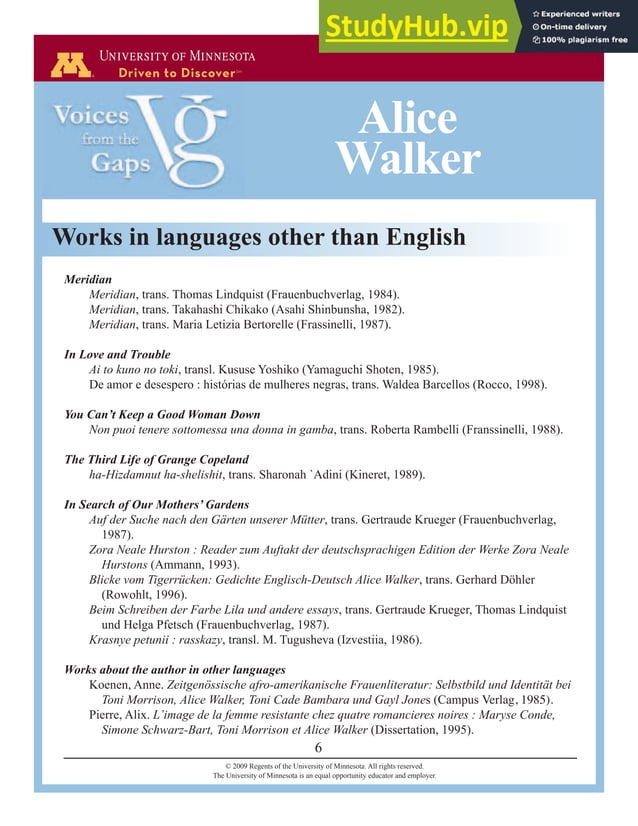 Alice Walker | PDF