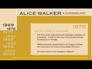 Alice Walker | PPT