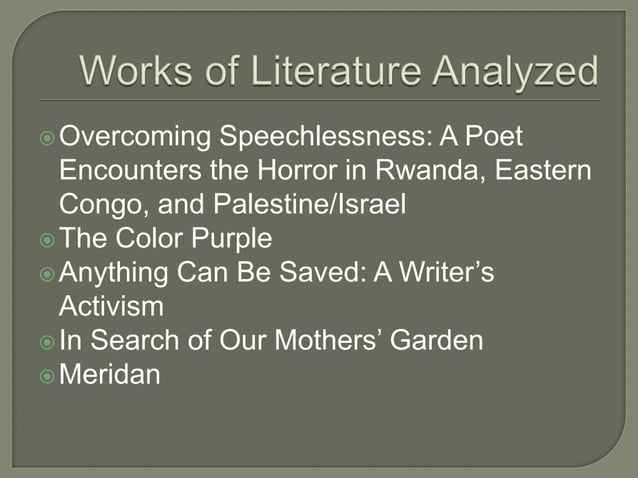 Alice walker ppt | PPTX