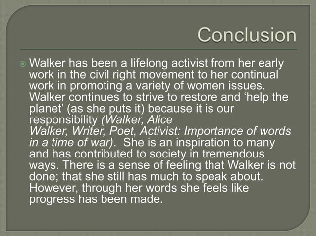 Alice walker ppt | PPTX
