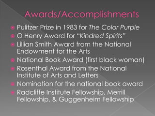 Alice Walker Slideshare | PPTX