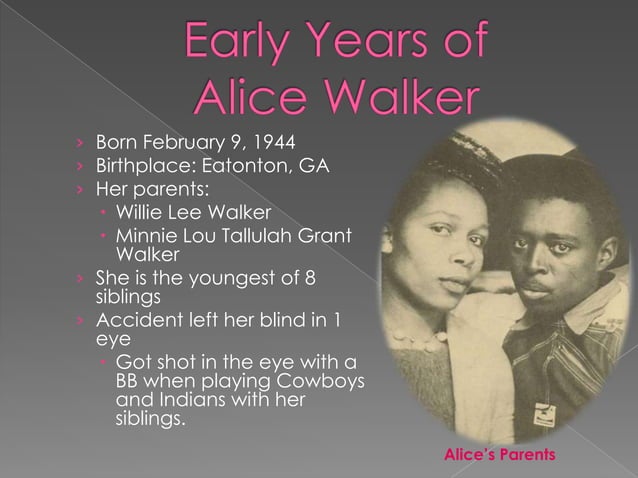 Alice Walker Slideshare | PPTX