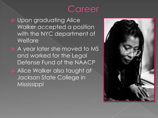 Alice Walker Slideshare | PPTX