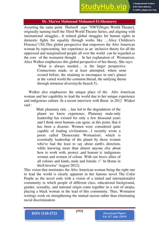 Alice Walker S Womanism VS Feminism | PDF