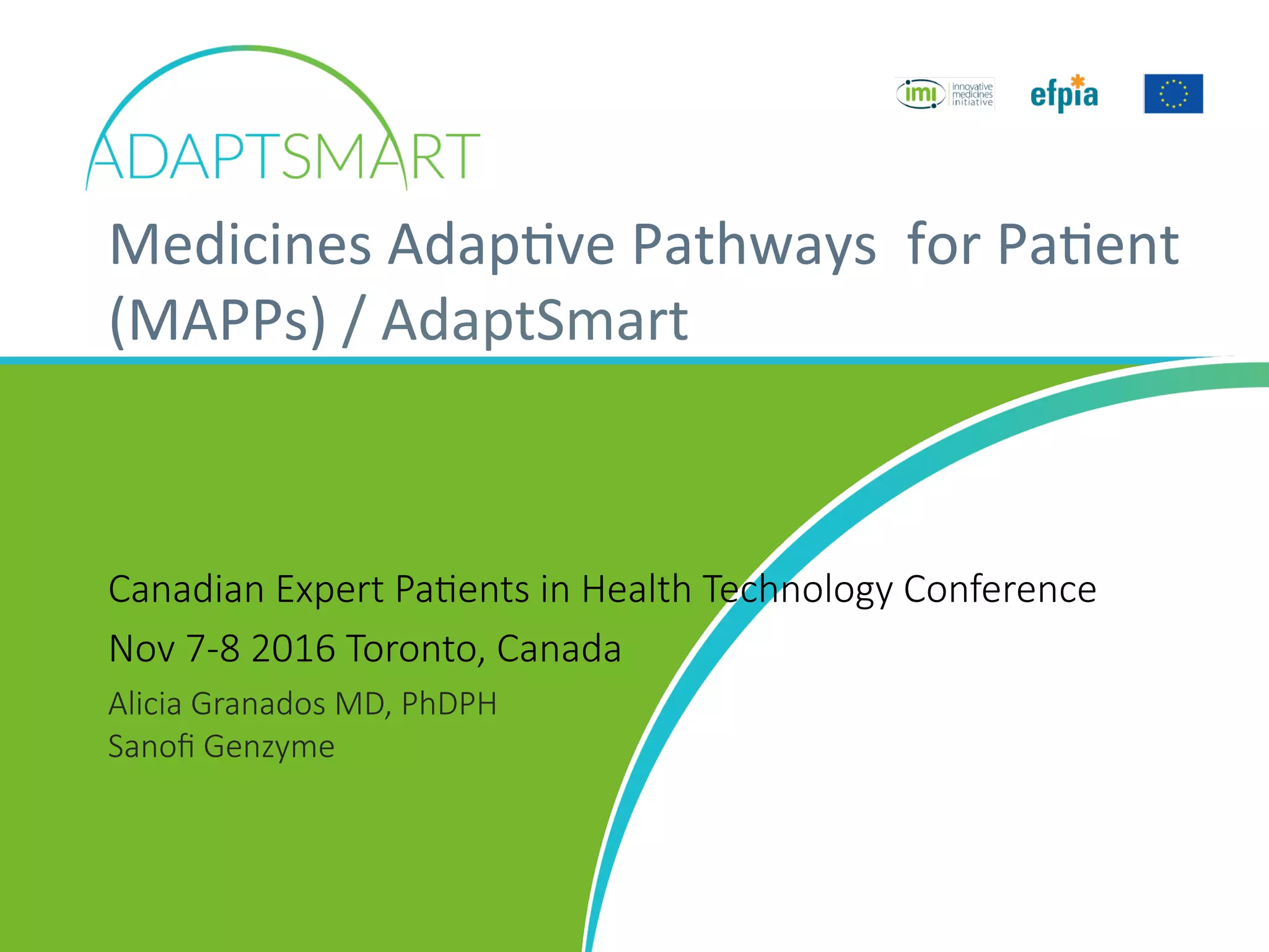 Alicia Granados: Adaptive Pathways and Lifecycle Approach (ADAPTSMART | PPT