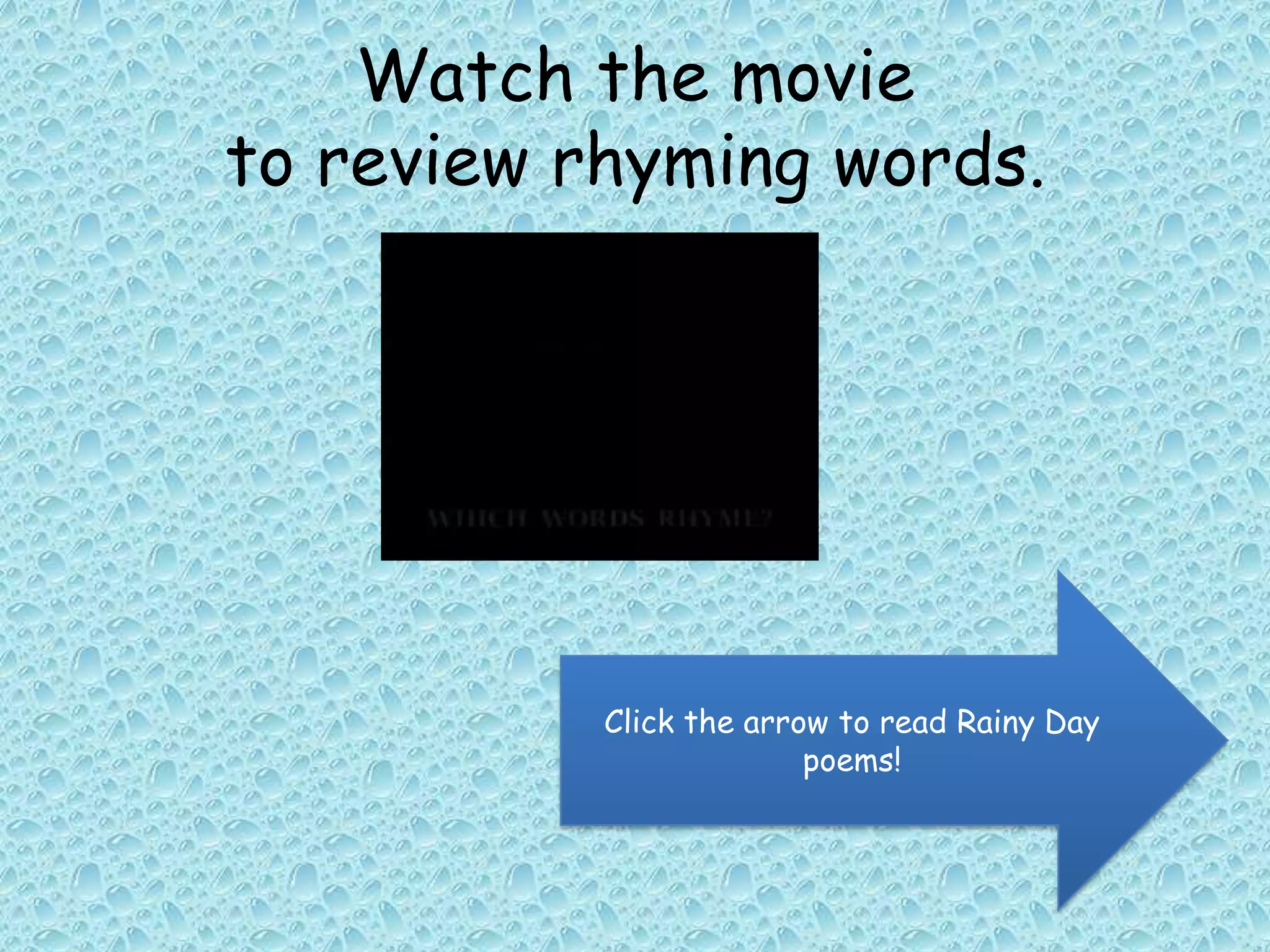 Rainy Day Rhyming Words | PPT