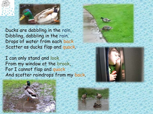 Rainy Day Rhyming Words | PPT