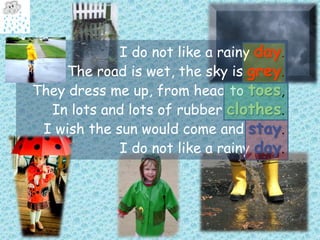 Rainy Day Rhyming Words | PPT
