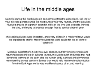 Medieval Project by Alicia, Paola and Lola | PPT