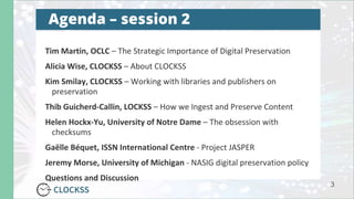 Alicia Wise - About CLOCKSS | PPTX