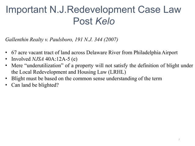 Redevelopment is Alive and Well: How Does the Owner Stand its Ground? | PPT