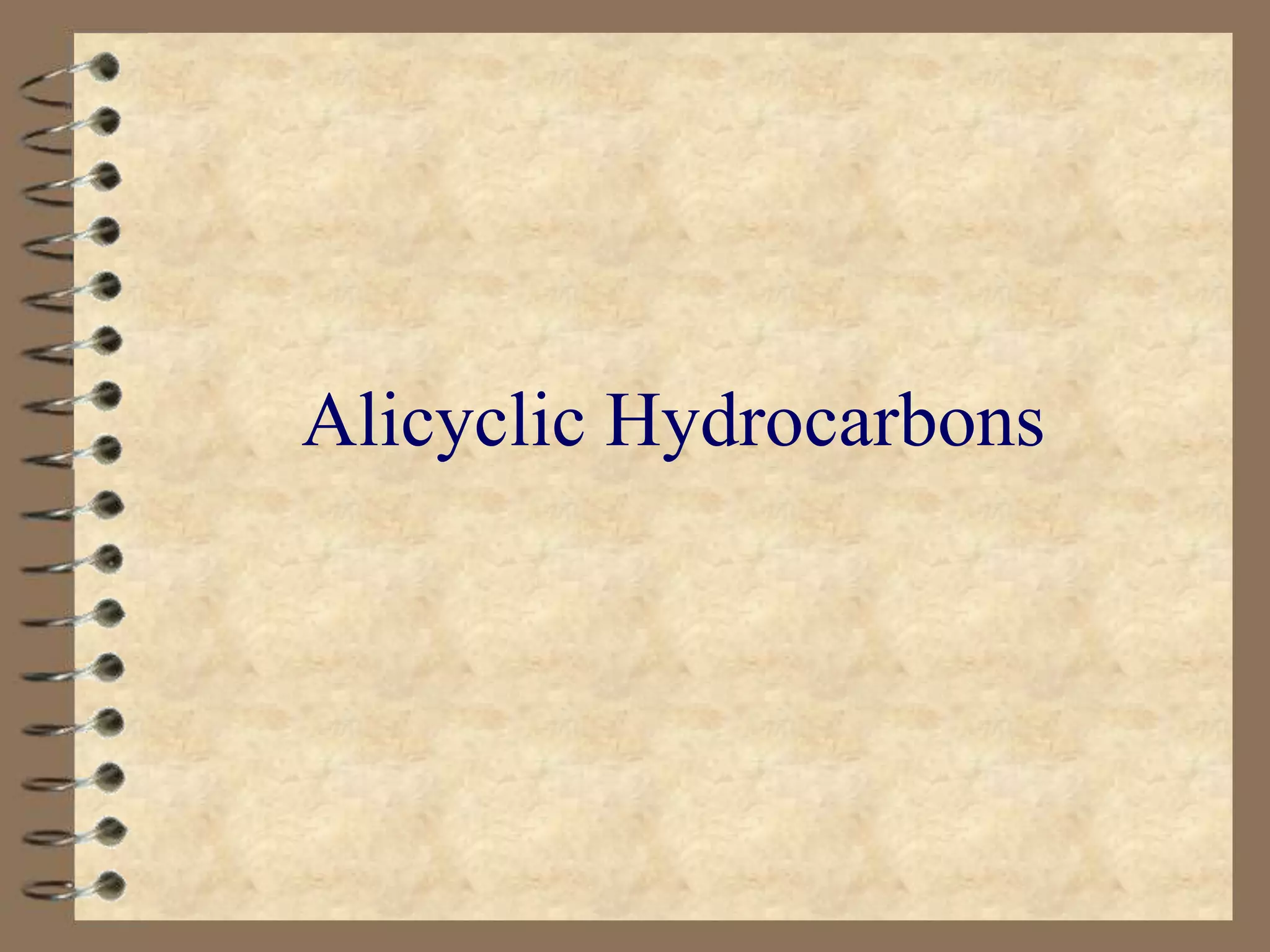 Alicyclic compounds | PPT