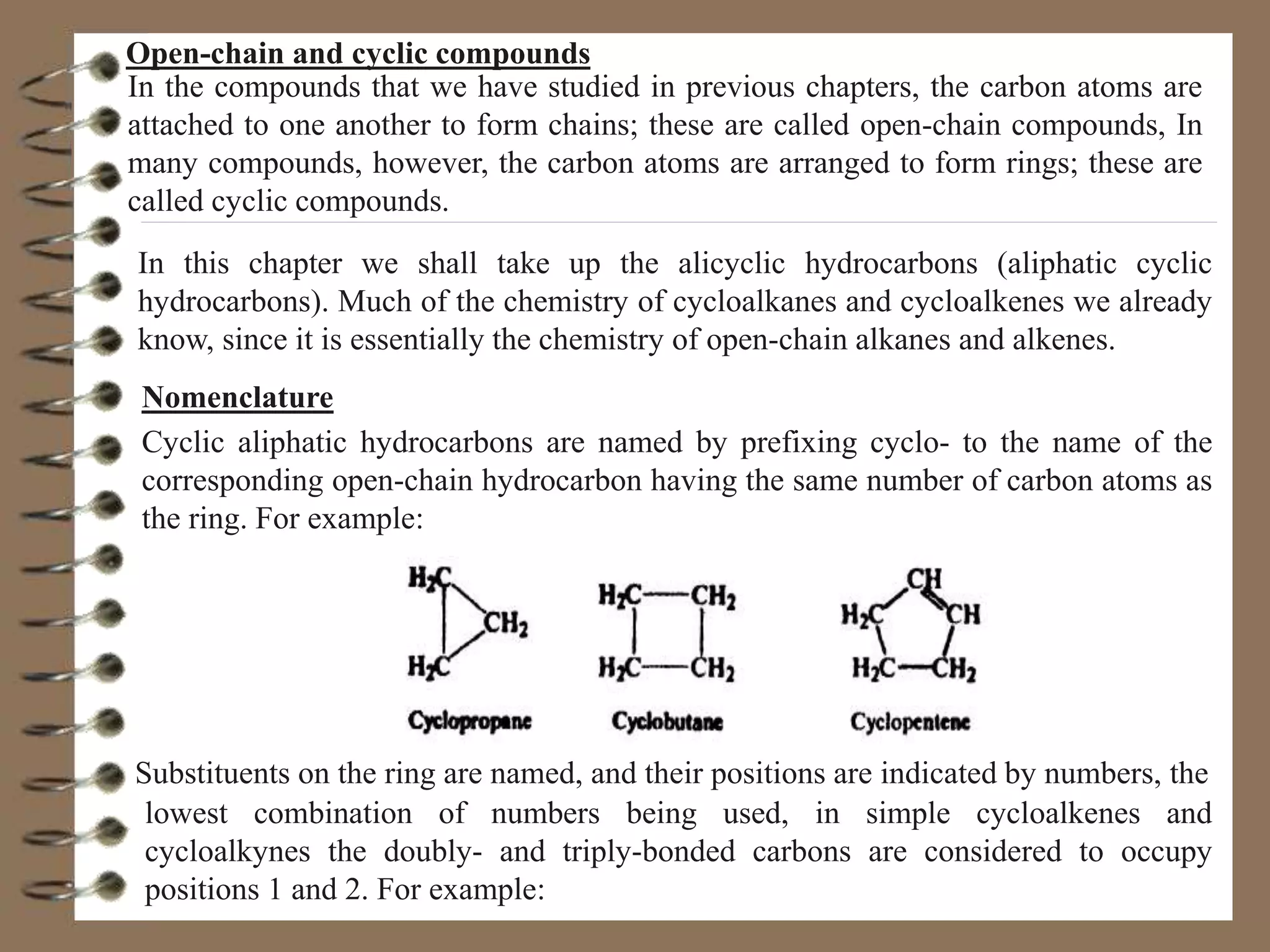 Alicyclic compounds | PPT