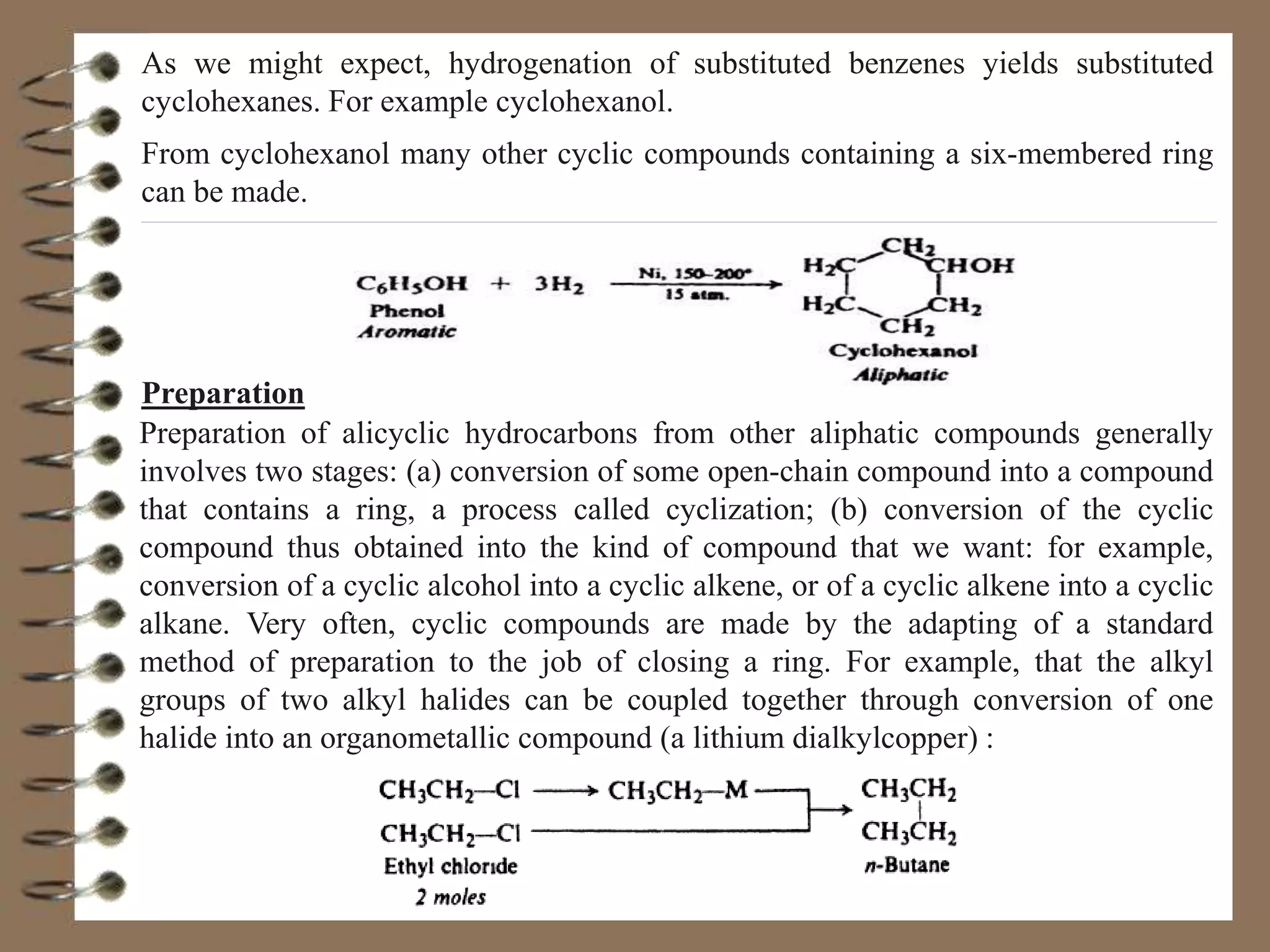 Alicyclic compounds | PPT