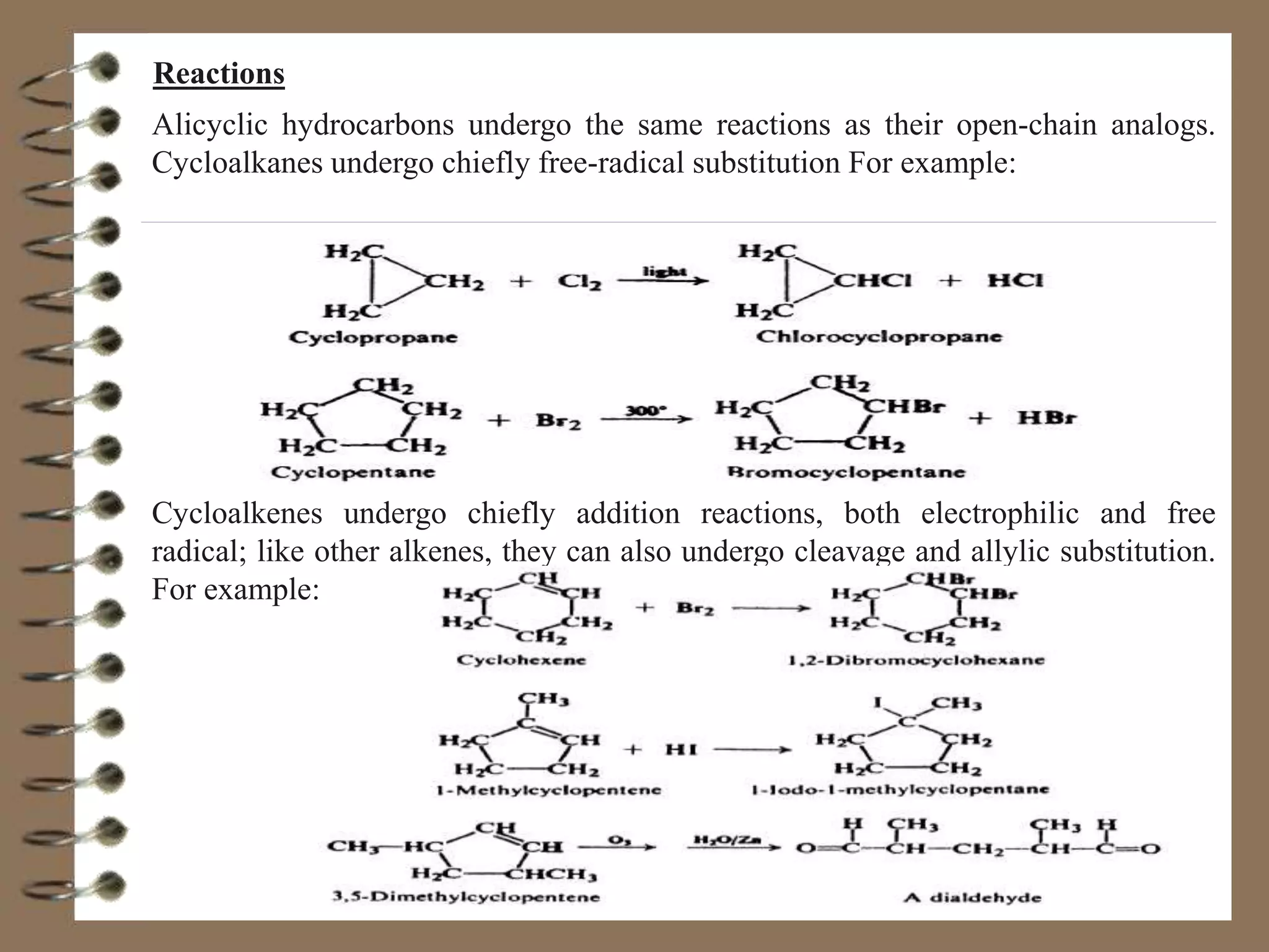 Alicyclic compounds | PPT