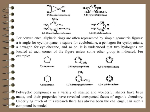 Alicyclic compounds | PPT | Chemistry | Science