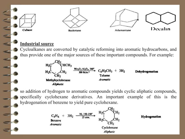Alicyclic compounds | PPT | Chemistry | Science