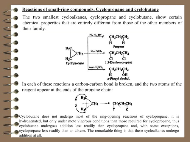 Alicyclic compounds | PPT | Chemistry | Science