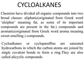 ALICYCLIC COMPOUNDS,B.Sc.II, ALIPHATIC.pptx