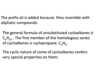 ALICYCLIC COMPOUNDS,B.Sc.II, ALIPHATIC.pptx