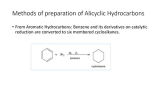 Alicyclic hydrocarbons | PPTX